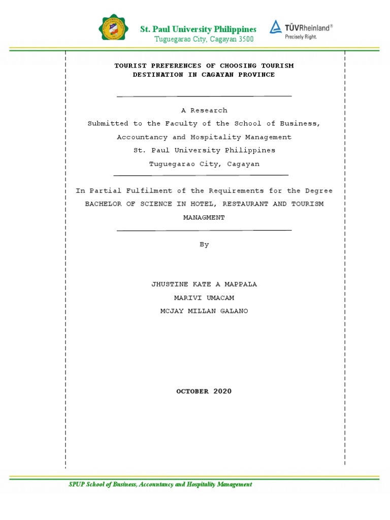 Thesis Tourist | PDF | Tourism | Survey Methodology