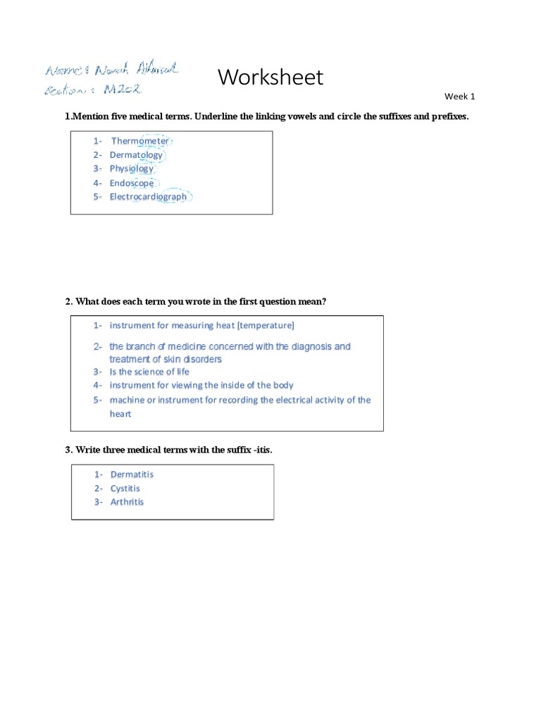 MT Work Sheet Done | PDF