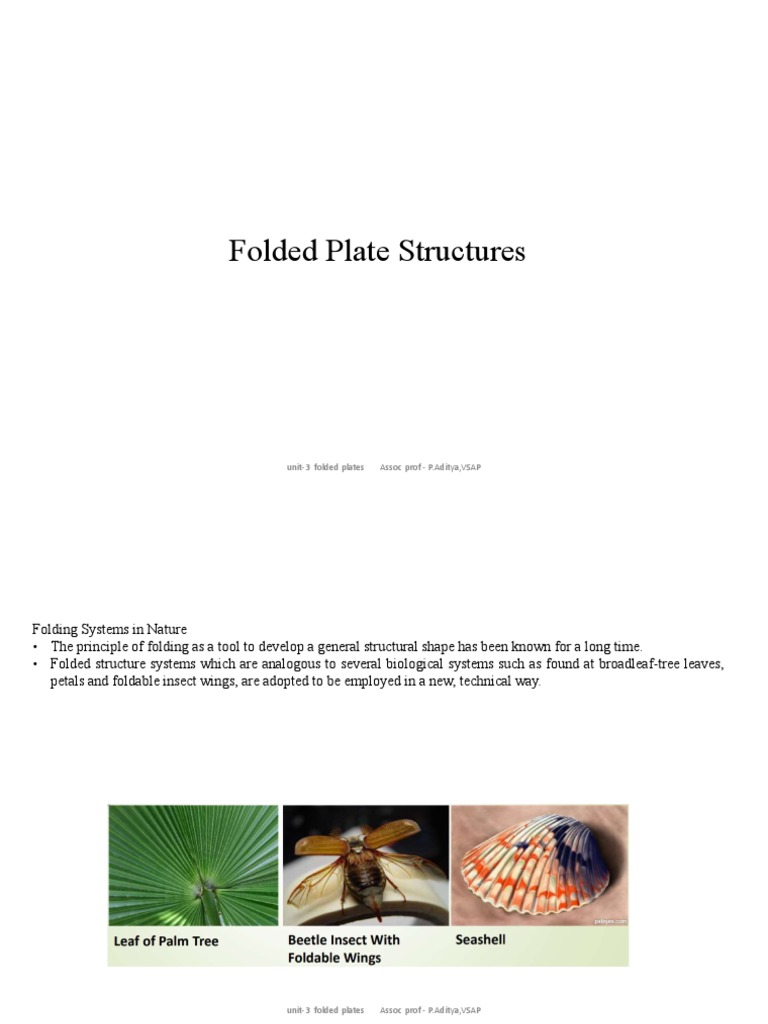 Unit-3 Folded Plates | PDF | Beam (Structure) | Buckling