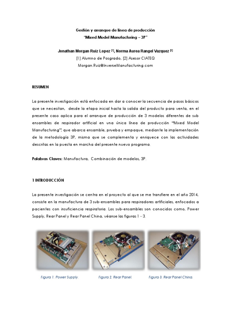 Gestion y Arranque de Linea de Produccion | PDF | Simulación | Producto ...
