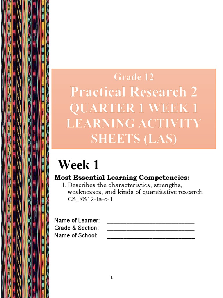 Quantitative Research Overview for Grade 12 | PDF | Quantitative ...