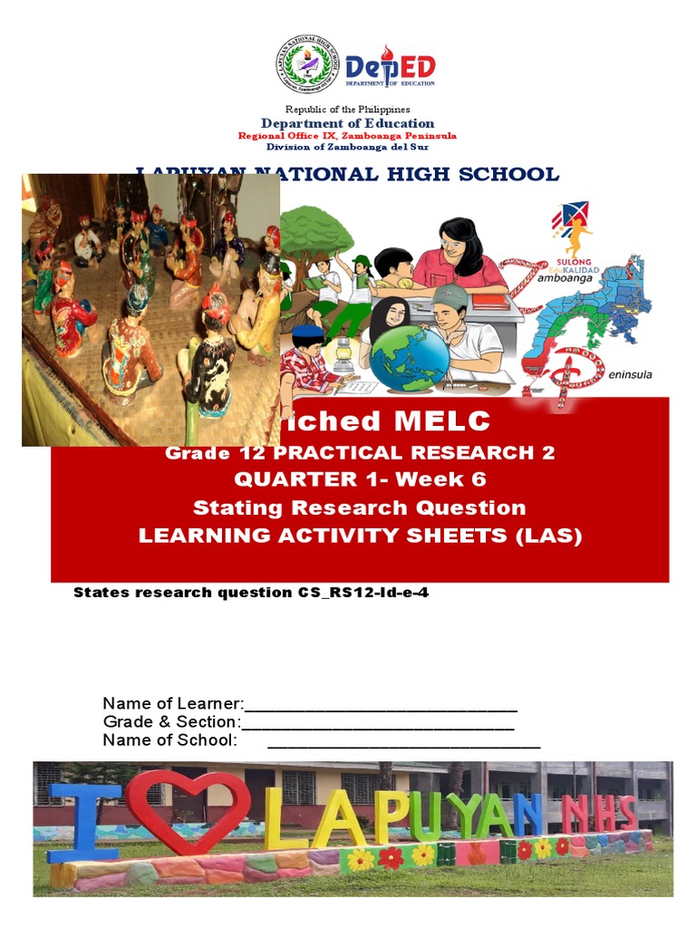 Q1 PR2 LAS WEEK 6 Stating Reserach Question | PDF | Question | Quantitative Research