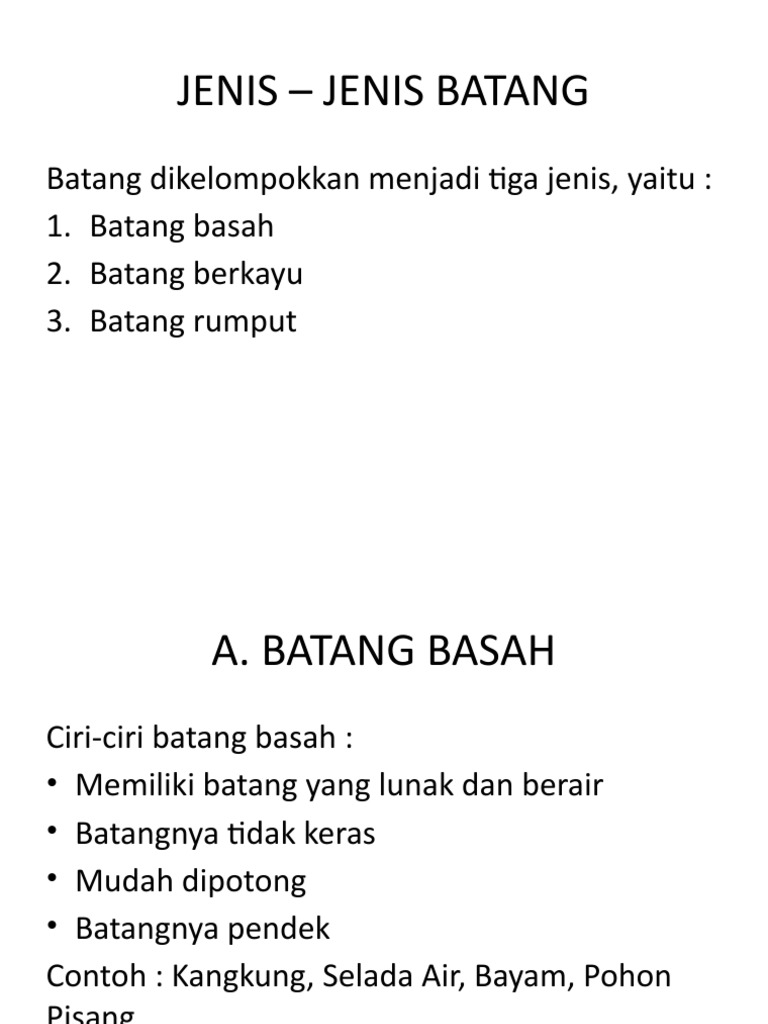 Jenis - Jenis Batang | PDF