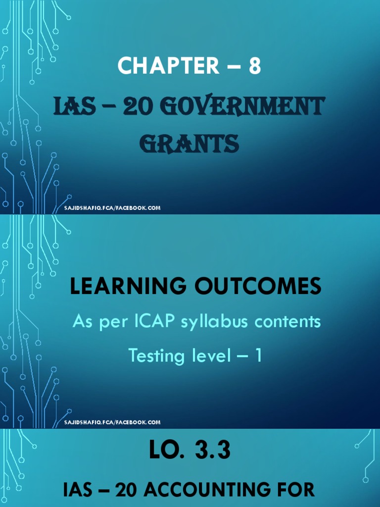 IAS 20: Government Grants Guide | PDF | Loans | Financial Services