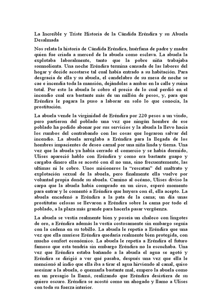 La Increíble y Triste Historia de La Cándida Eréndira y Su Abuela Desalmada | Descargar gratis ...