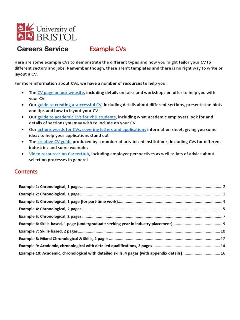 Example CVs | PDF | Robotics | English Studies