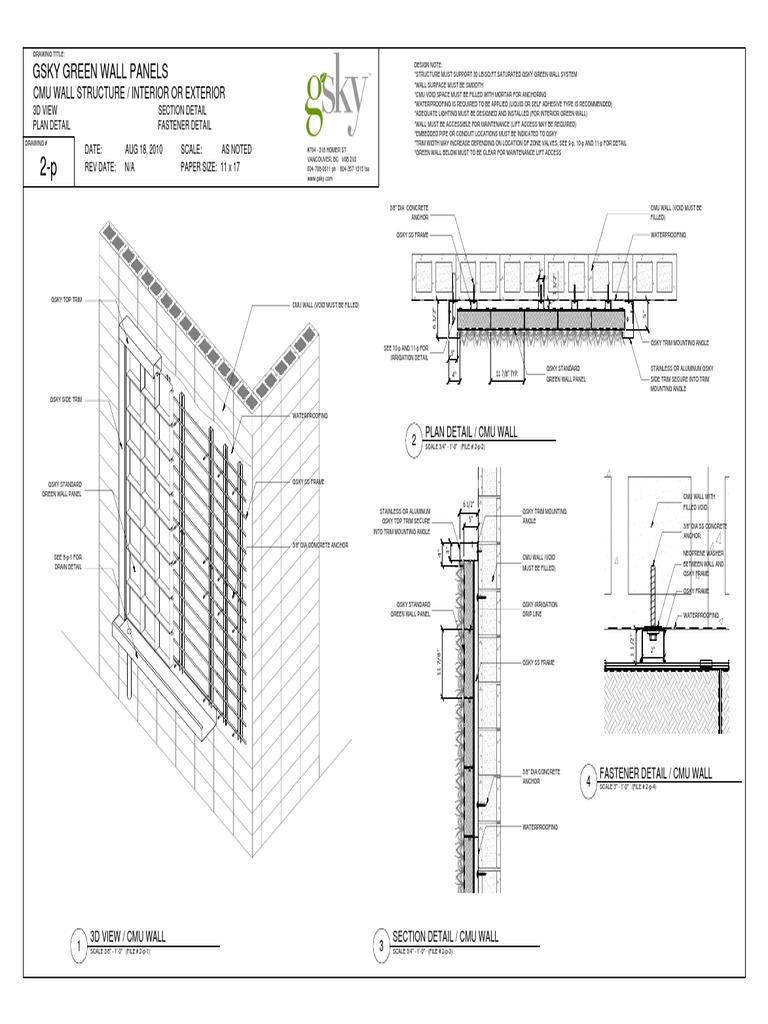 Installation On CMU Walls | PDF | Pipe (Fluid Conveyance) | Concrete