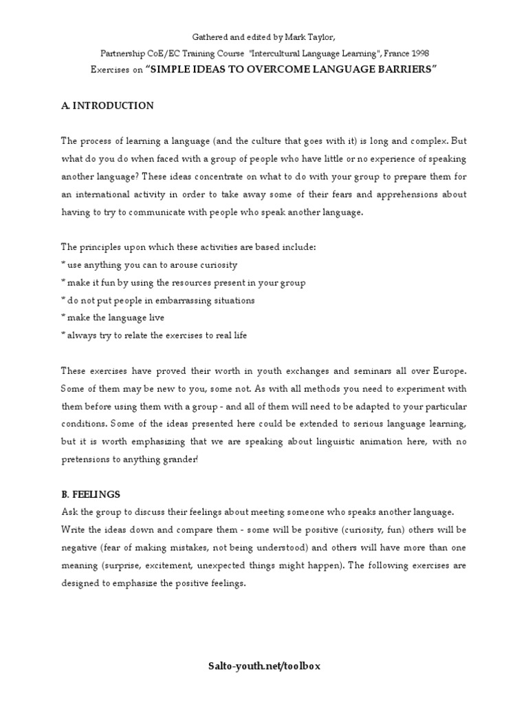 Overcoming Language Barriers | PDF | Human Communication | Communication