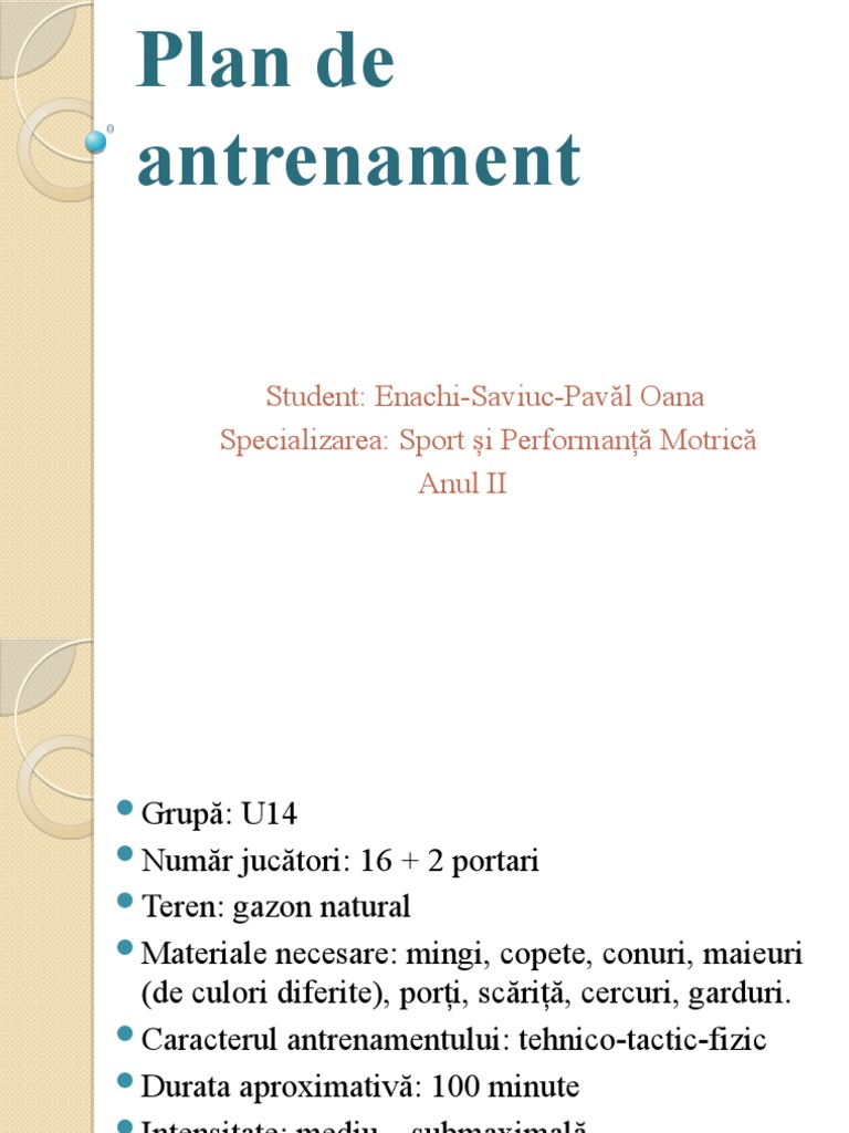 Plan de Antrenament | PDF
