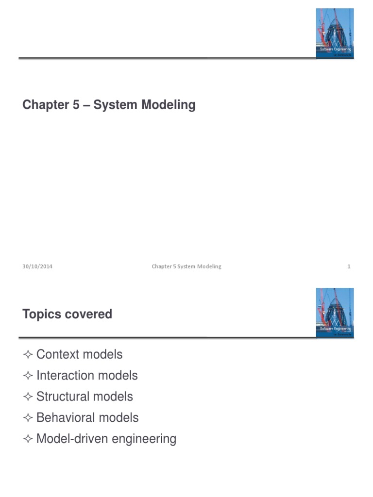 Ch5 System Modeling v0.1 | PDF | Use Case | System