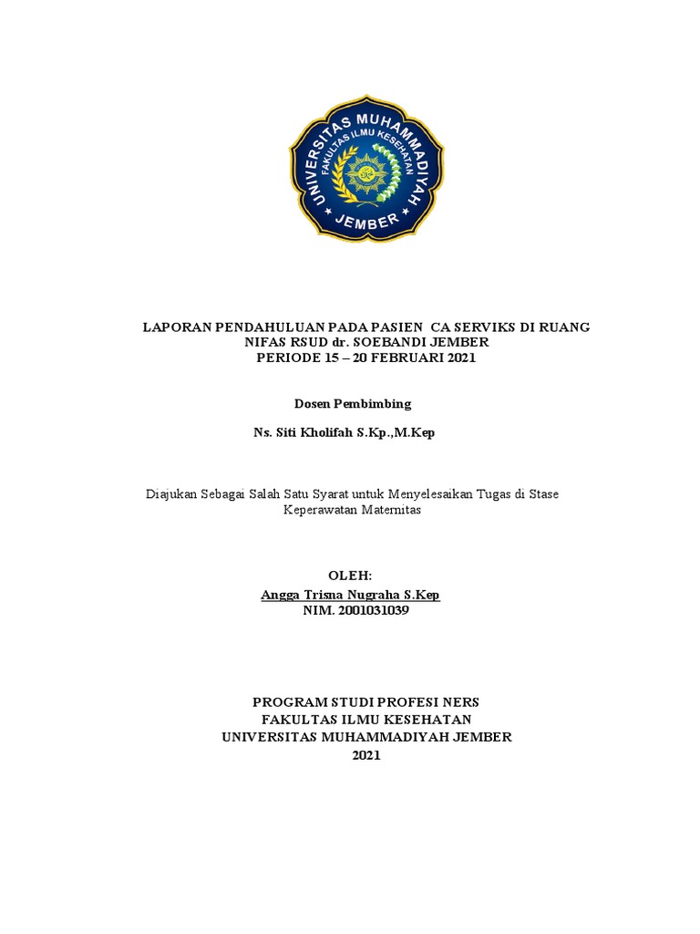 LP Ca Serviks - Angga Trisna Nugraha - 2001031039 | PDF | Sains ...