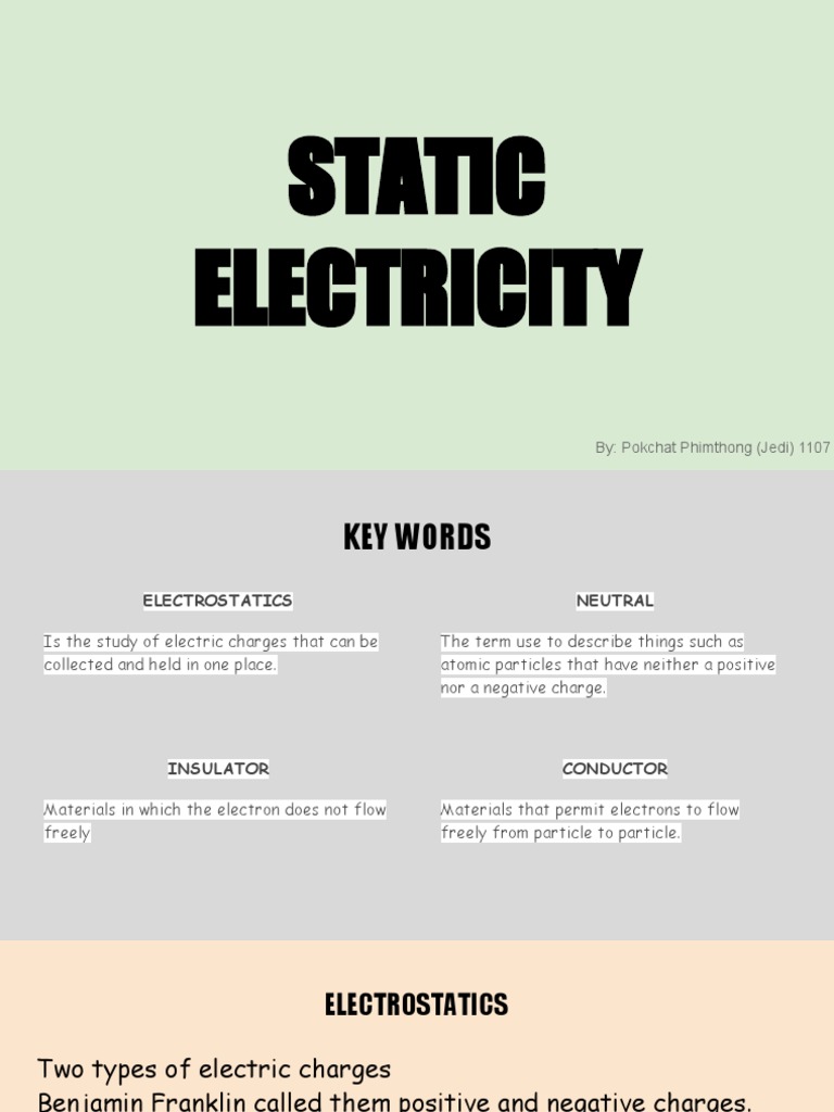 Static Electricity | PDF