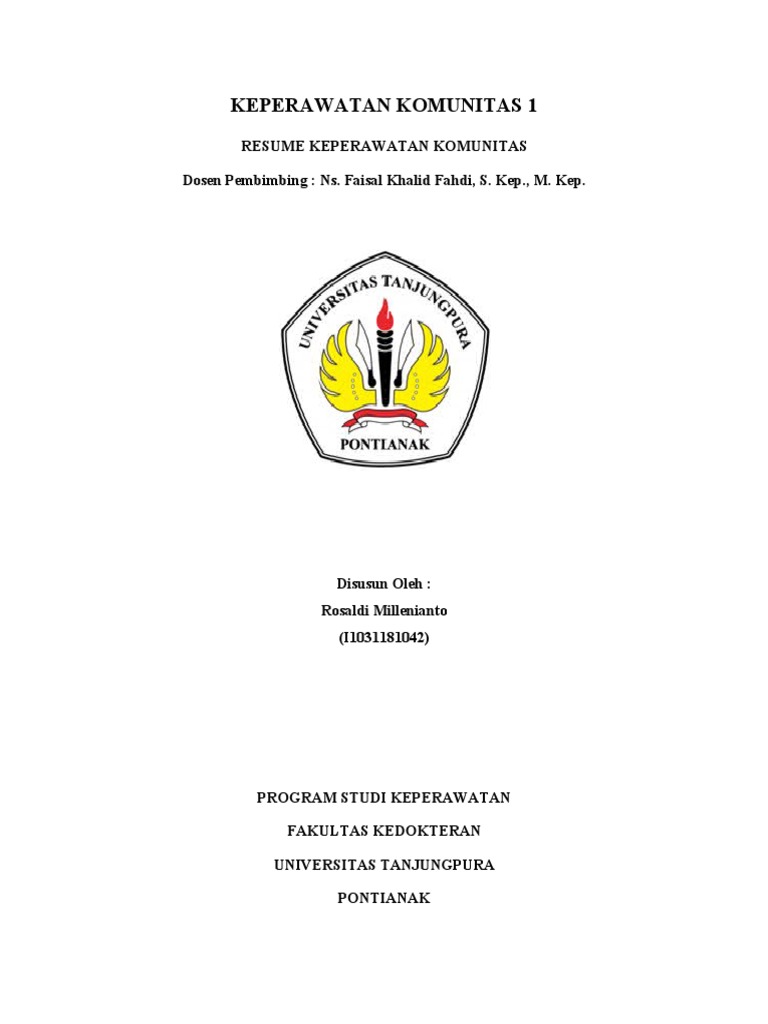 Resume Keperawatan Komunitas 1 | PDF