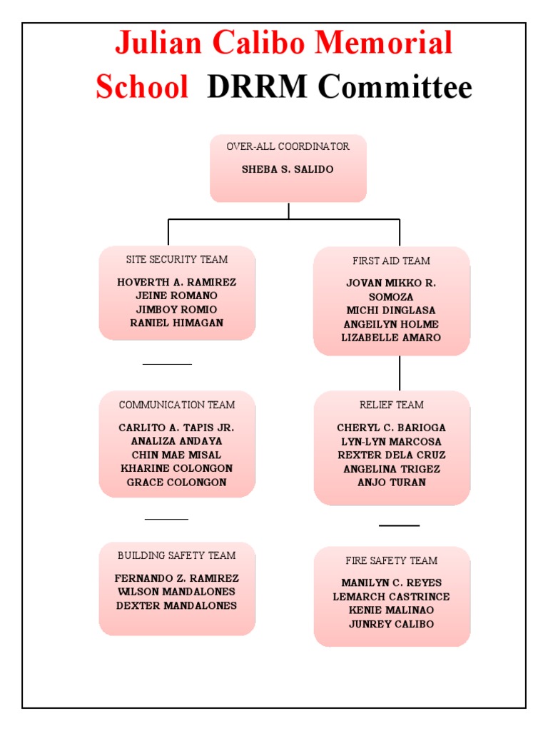 Julian Calibo Memorial School: DRRM Committee | PDF