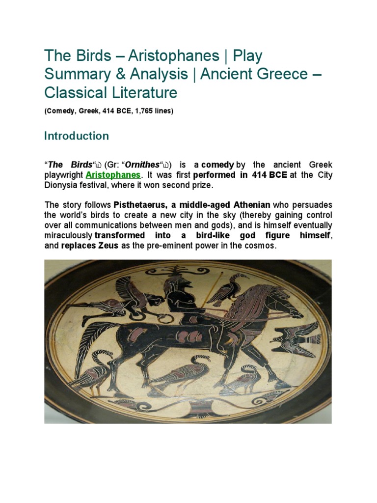 Ancient Greek Comedy Aristophanes