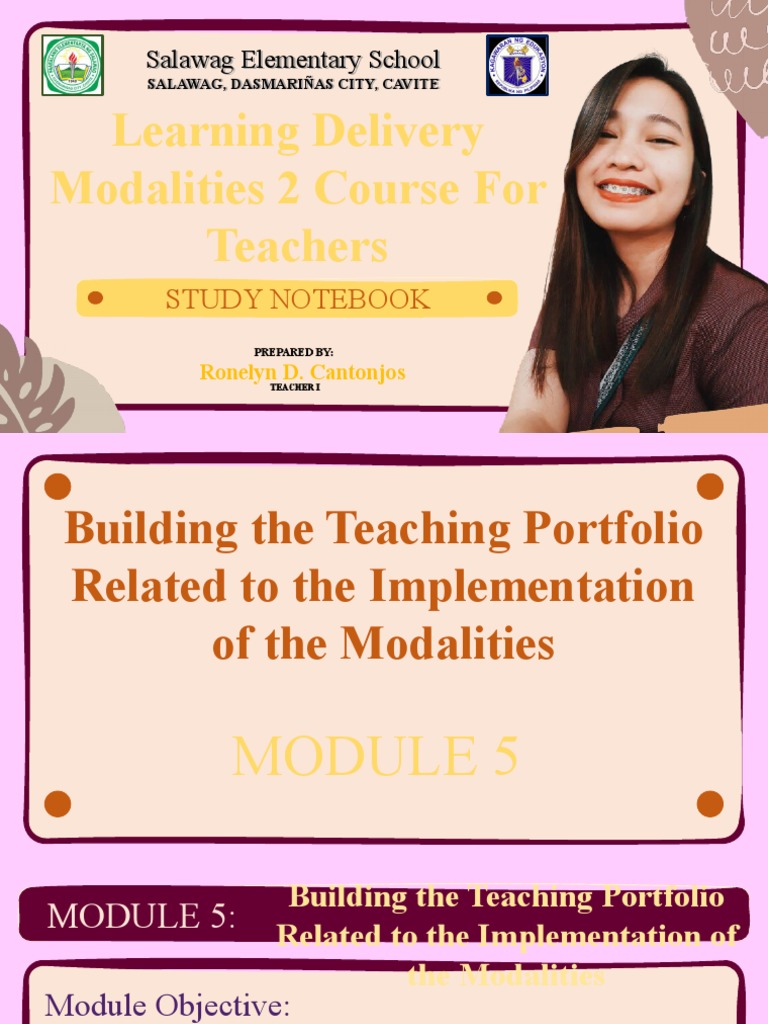 Learning Delivery Modalities 2 Course For Teachers: Salawag Elementary ...