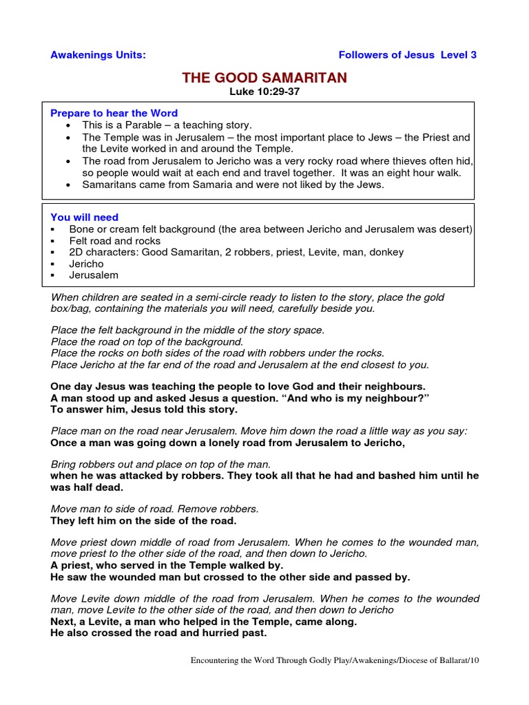 The Good Samaritan | Download Free PDF | Torah | Bible Content