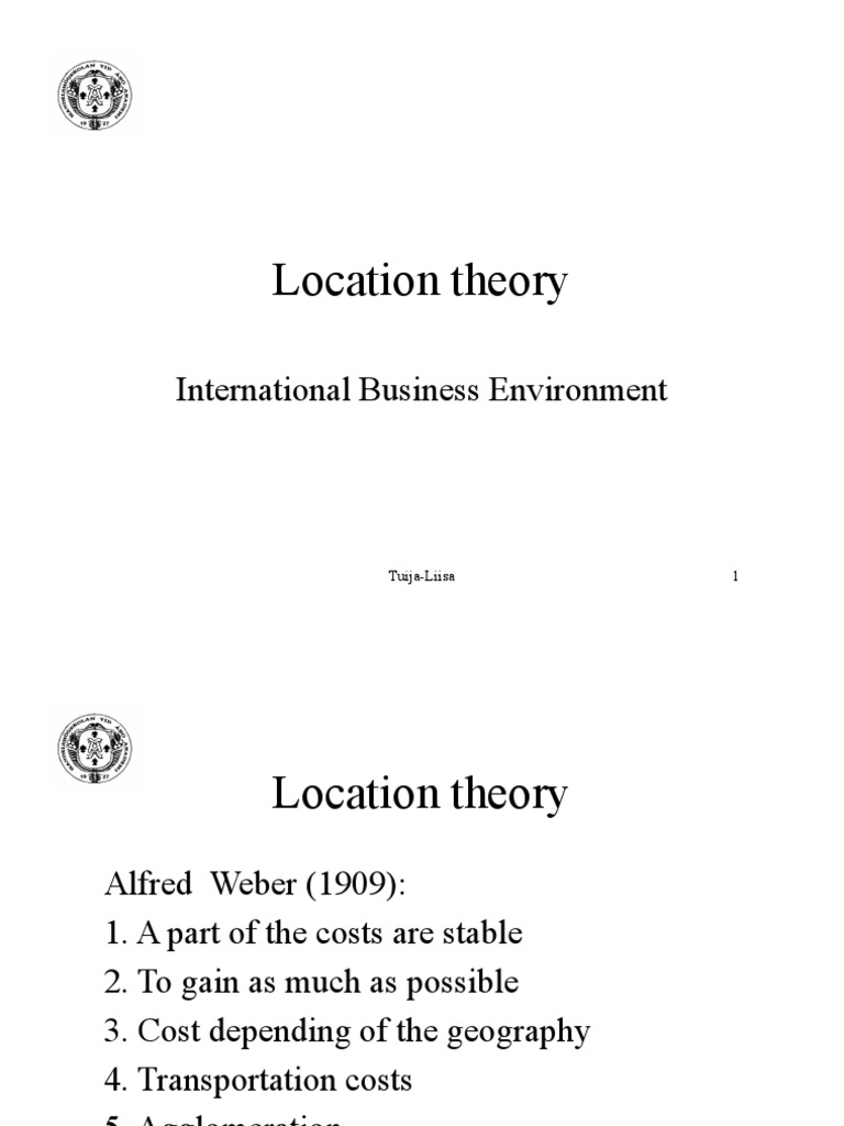 Location Theory Planning 3 | PDF | Economic Growth | Competitive Advantage
