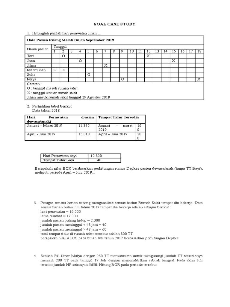 Soal Latihan Case Study | PDF
