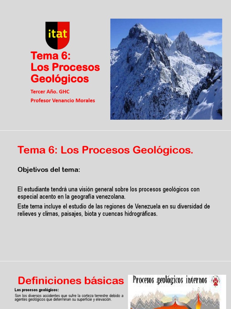 Los Procesos Geológicos. Definiciones Básicas. | PDF | Roca (geología ...