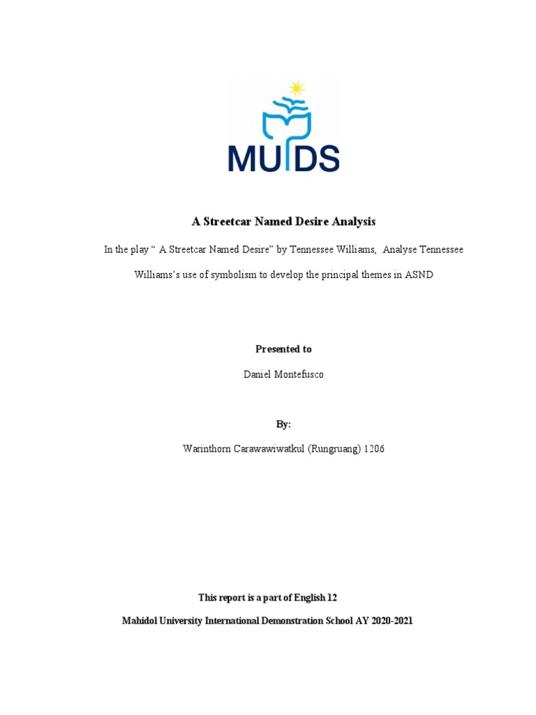 Symbolism in A Streetcar Named Desire | PDF | Human Nature | Psychology