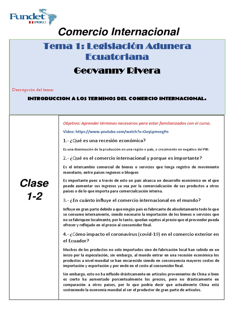 Preguntas Introduccion A Negocios Internacionales Geovanny Rivera | PDF ...