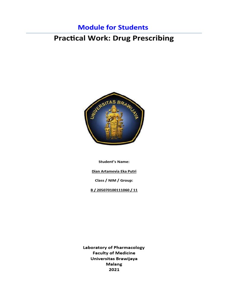 Drug Prescribing Practical Module | PDF | Medical Prescription | Therapy