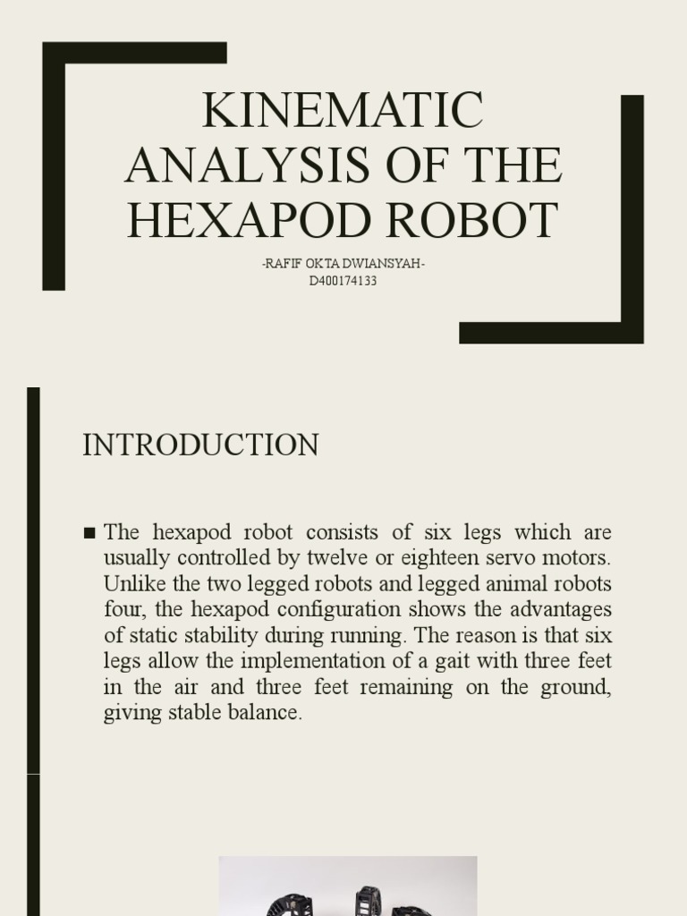 AB 07 Rafif Kinematic Analysis of The Hexapod Robot | PDF | Cartesian ... AB 07 Rafif Kinematic Analysis of The Hexapod Robot | PDF | Cartesian ...