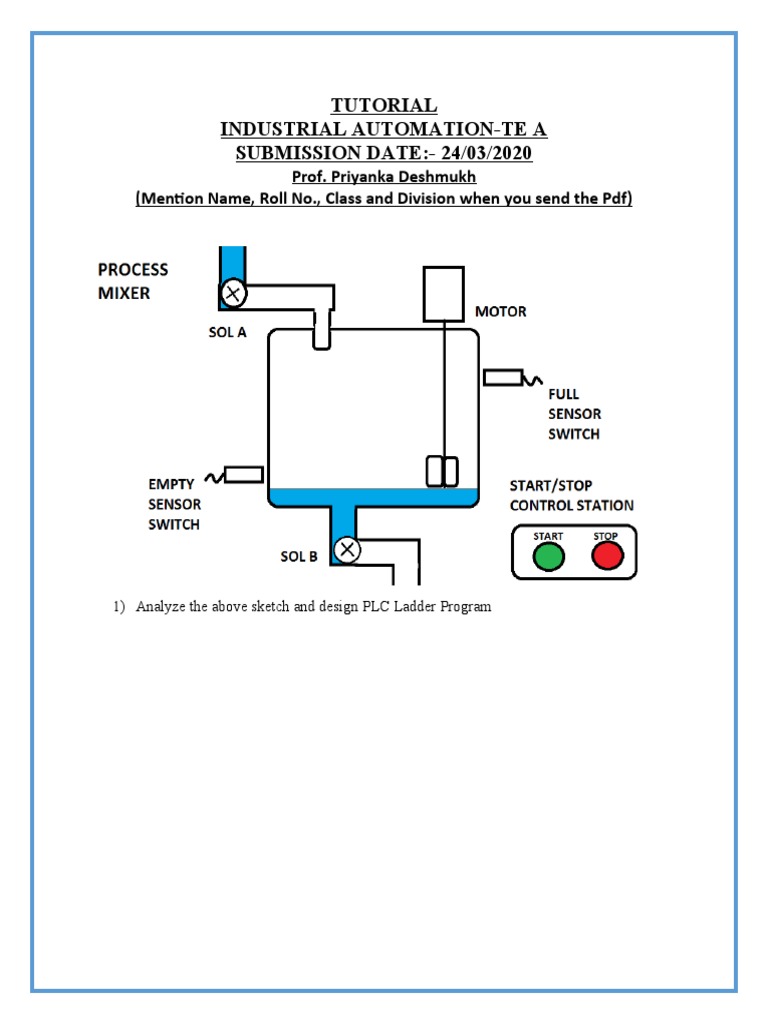 Programmable Logic Controller Tutorial (Programs For Practice) | PDF ...