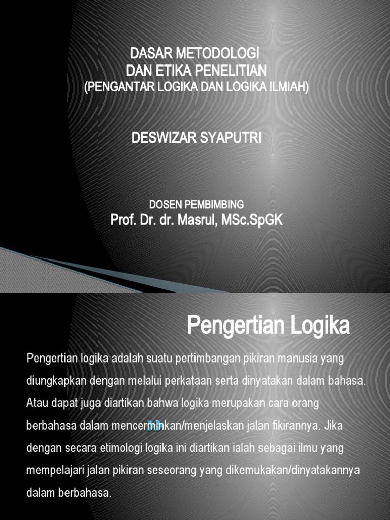 Pengertian Logika | PDF