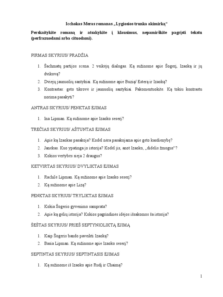 I.meras Klausimynas Visas | PDF