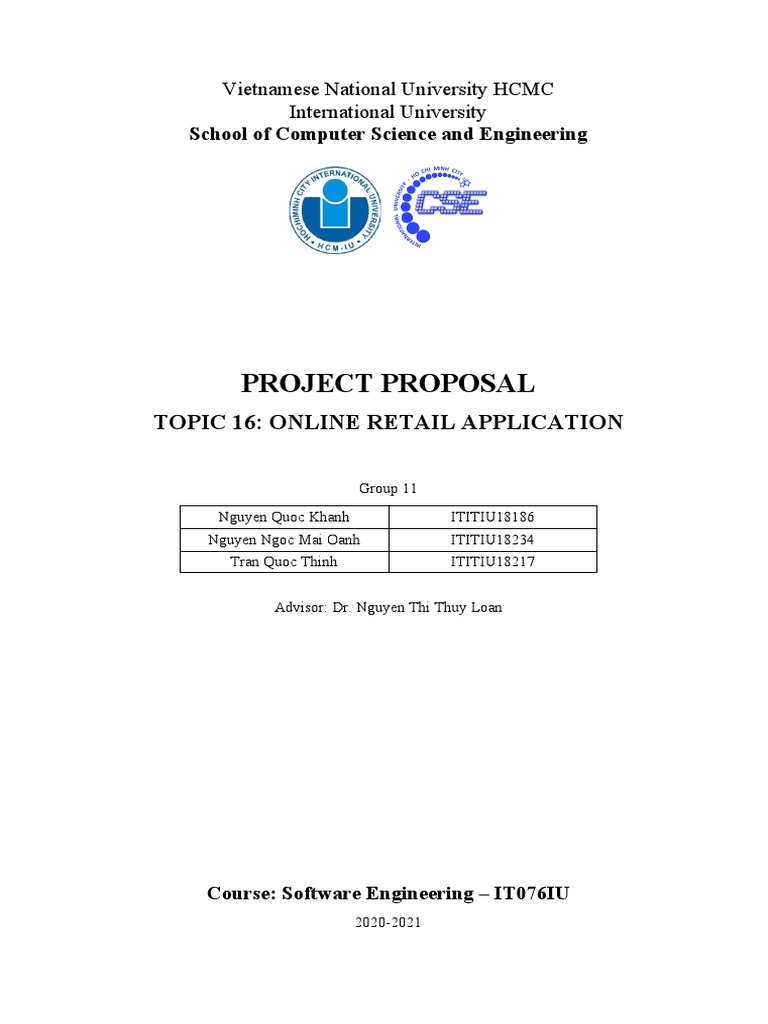 Project Proposal: Topic 16: Online Retail Application | PDF | Online Shopping | Databases