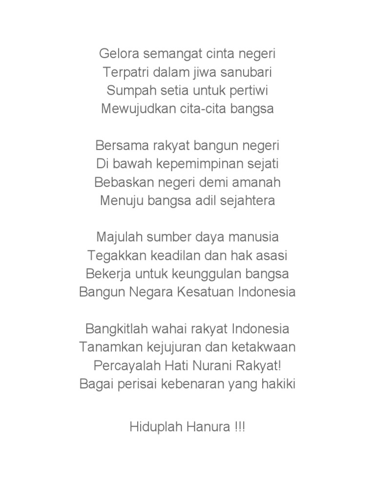 Lirik Mars Hanura | PDF