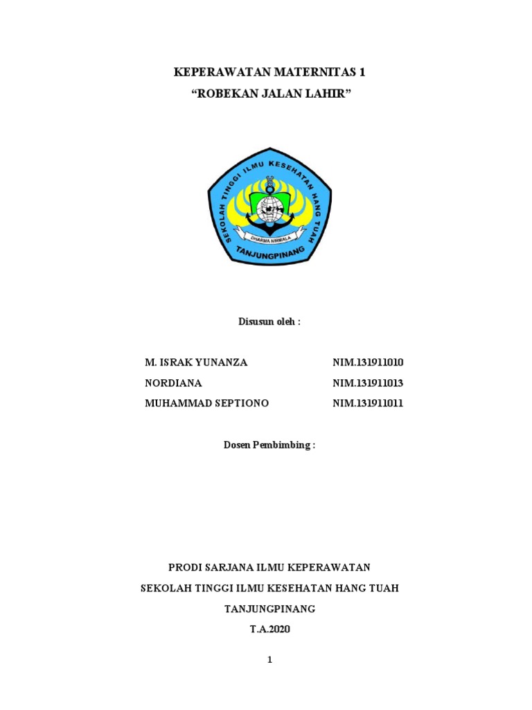 Robekan Jalan Lahir dalam Keperawatan | PDF