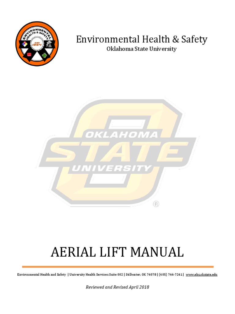 Aerial Lift Manual: Environmental Health & Safety | PDF | Elevator ...