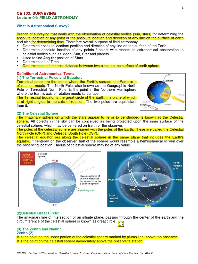 Astronomical Survey | PDF | Sphere | Latitude