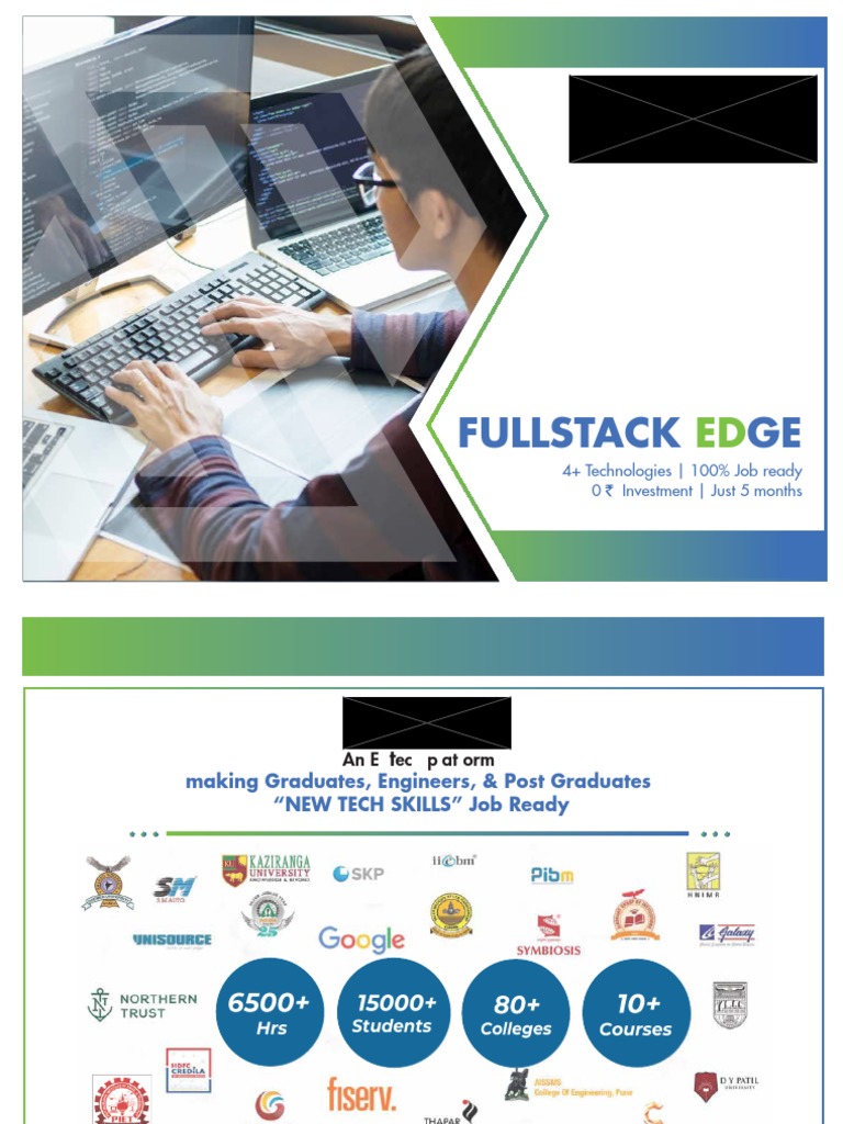 Fullstack GE: 4+ Technologies - 100% Job Ready Investment - Just 5 Months 0 | PDF | Computer ...