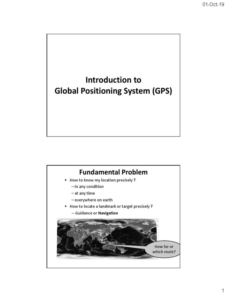 Introduction To Global Positioning System (GPS) : Fundamental Problem ...