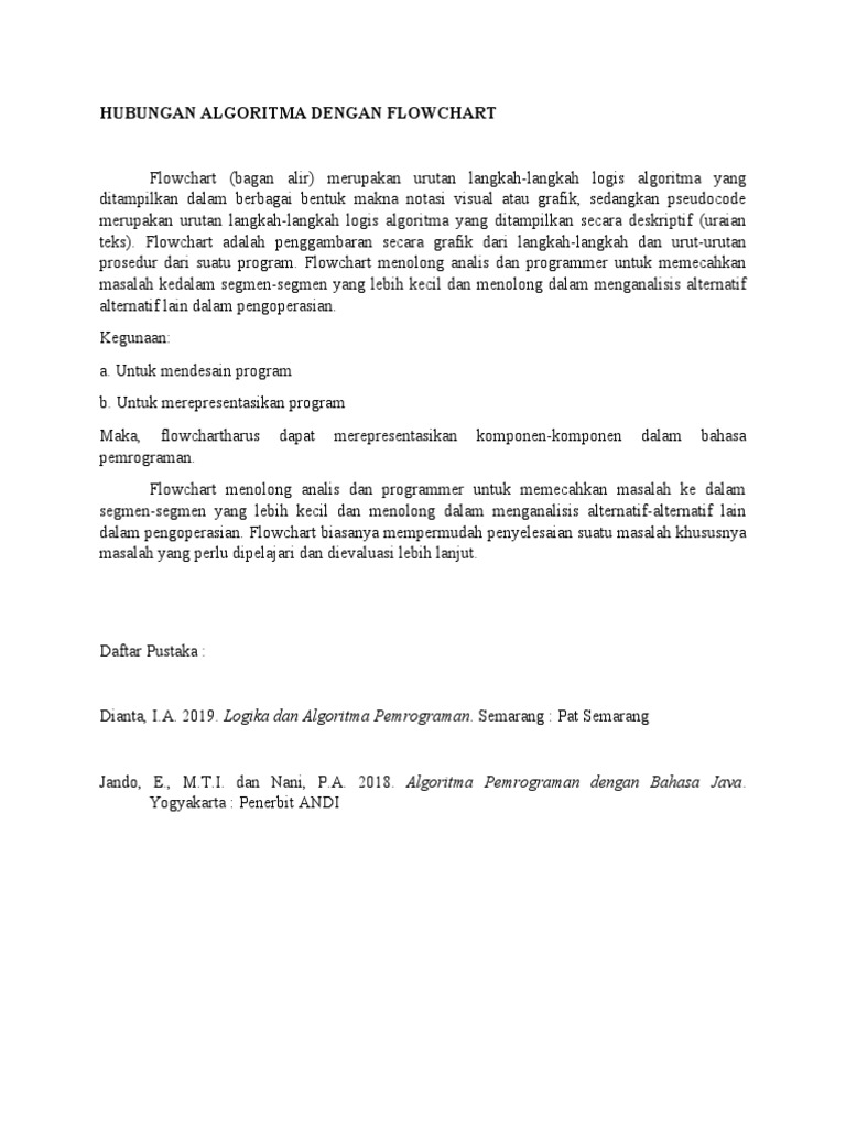 Hubungan Algoritma dan Flowchart | PDF | Komputer | Teknologi & Rekayasa