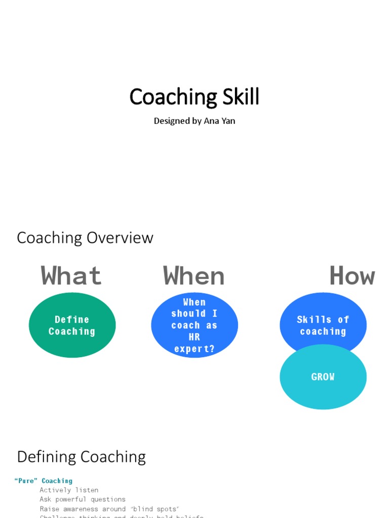 Coaching Skill: Designed by Ana Yan | PDF | Expert | Empathy