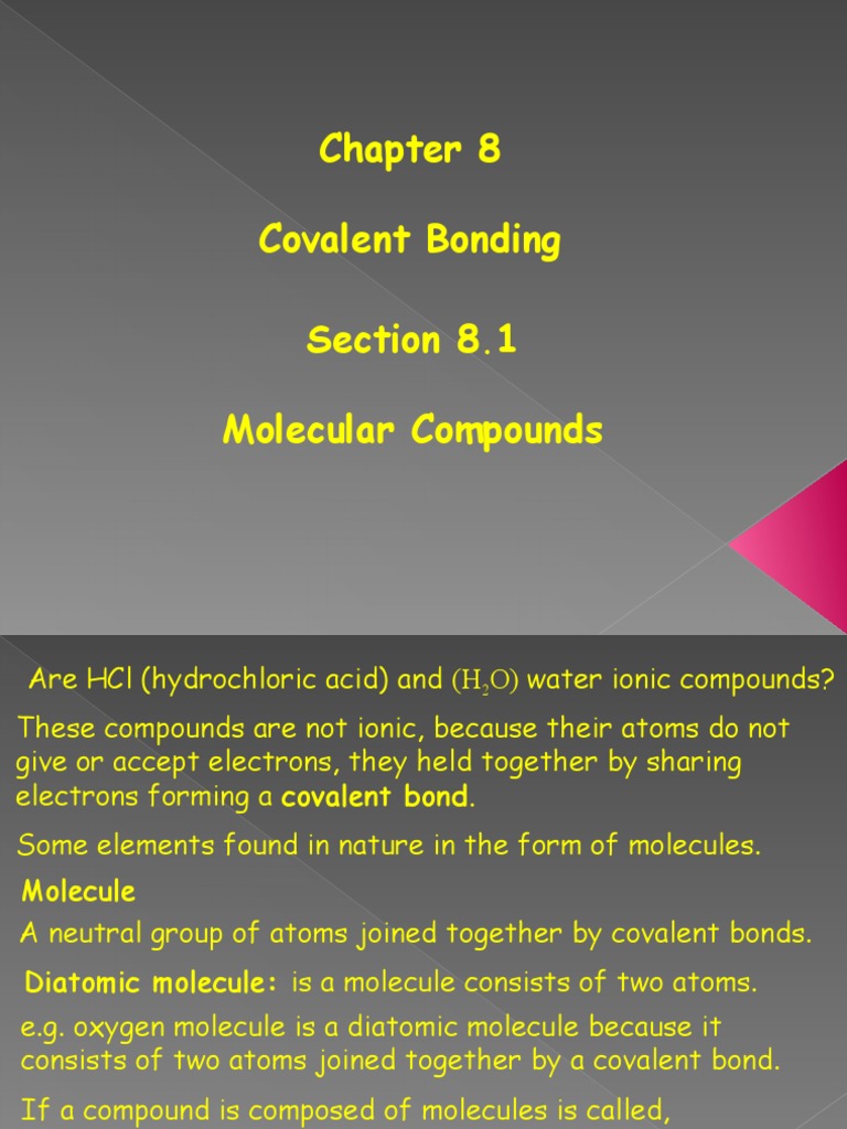 Chapter 8 - Chemistry | PDF | Molecules | Chemical Compounds
