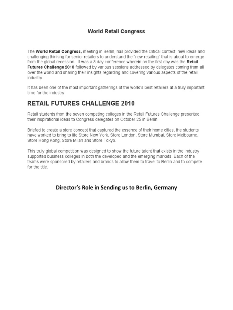 College WRC | PDF | Retail | Food And Drink