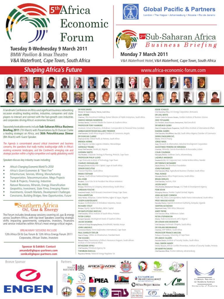 Duncan Clarke: Africa's Energy Forum 2011 | PDF | Africa | South Africa