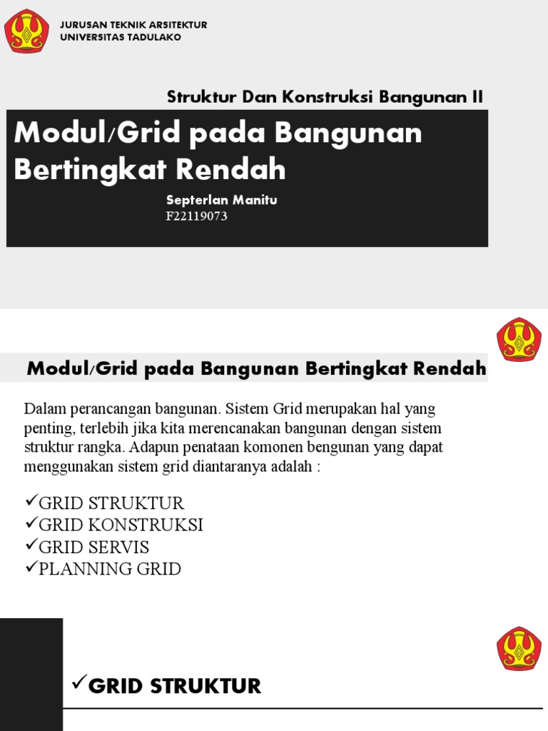 Desain Grid Struktur Bangunan Rendah | PDF
