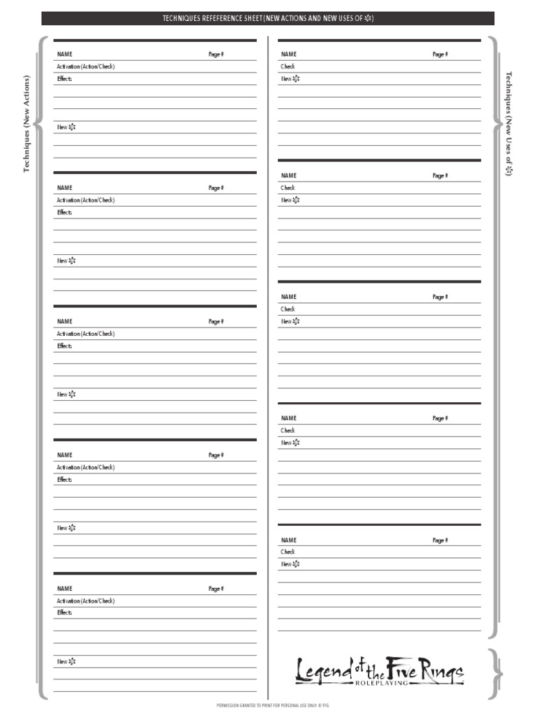 Techniques Reference Sheet | PDF | Publishing | Printing