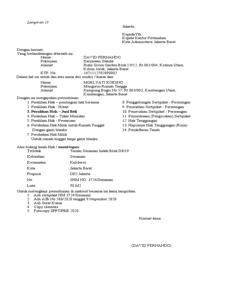 LAMPIRAN 13 - BPN - Pengecekan - BN | PDF