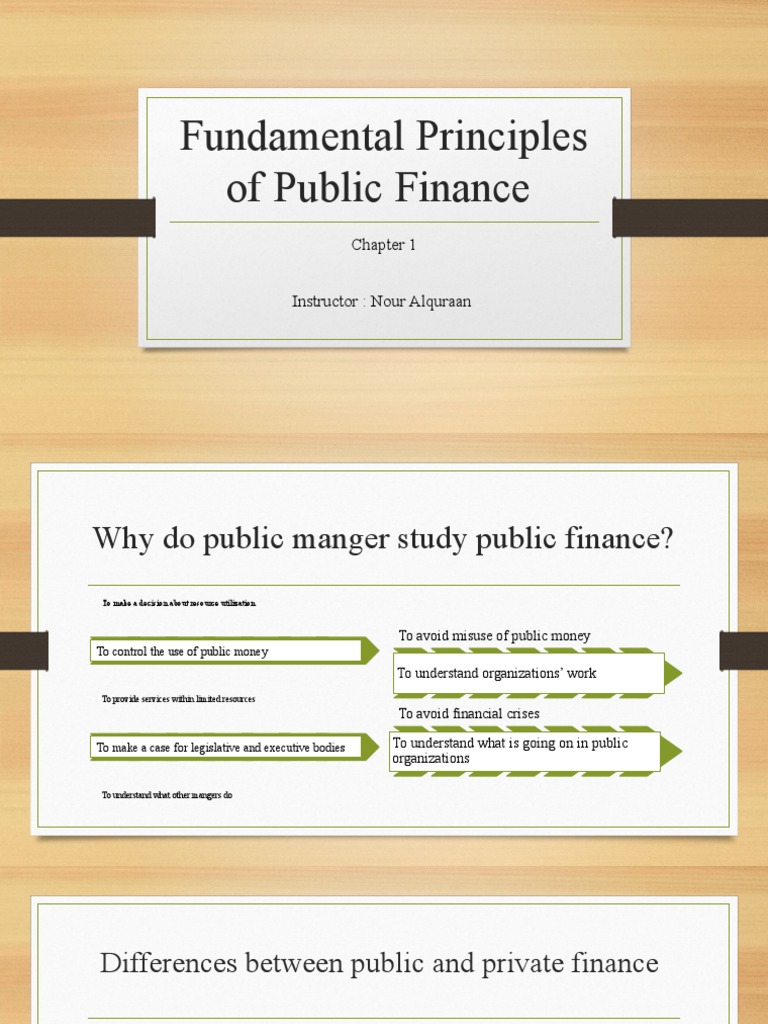 CH1 Fundamental Principles of Public Finance | PDF | Public Finance ...