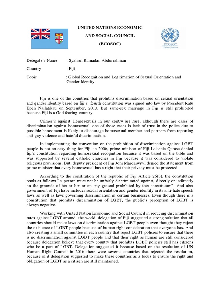 Contoh Position Paper | PDF | Homosexuality | Homophobia