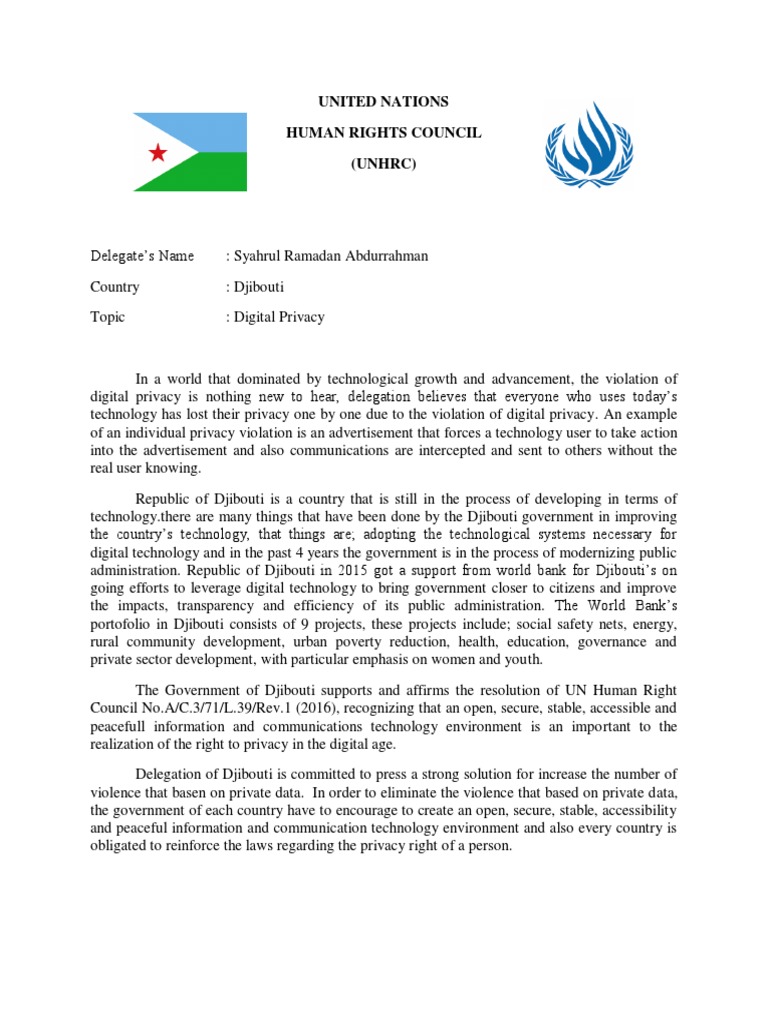 Contoh Position Paper | PDF | Privacy | Right To Privacy