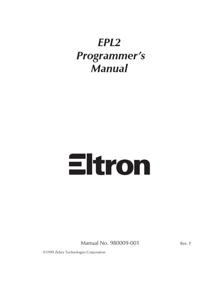 Epl2 Programmer's Manual | PDF | Flash Memory | Dos